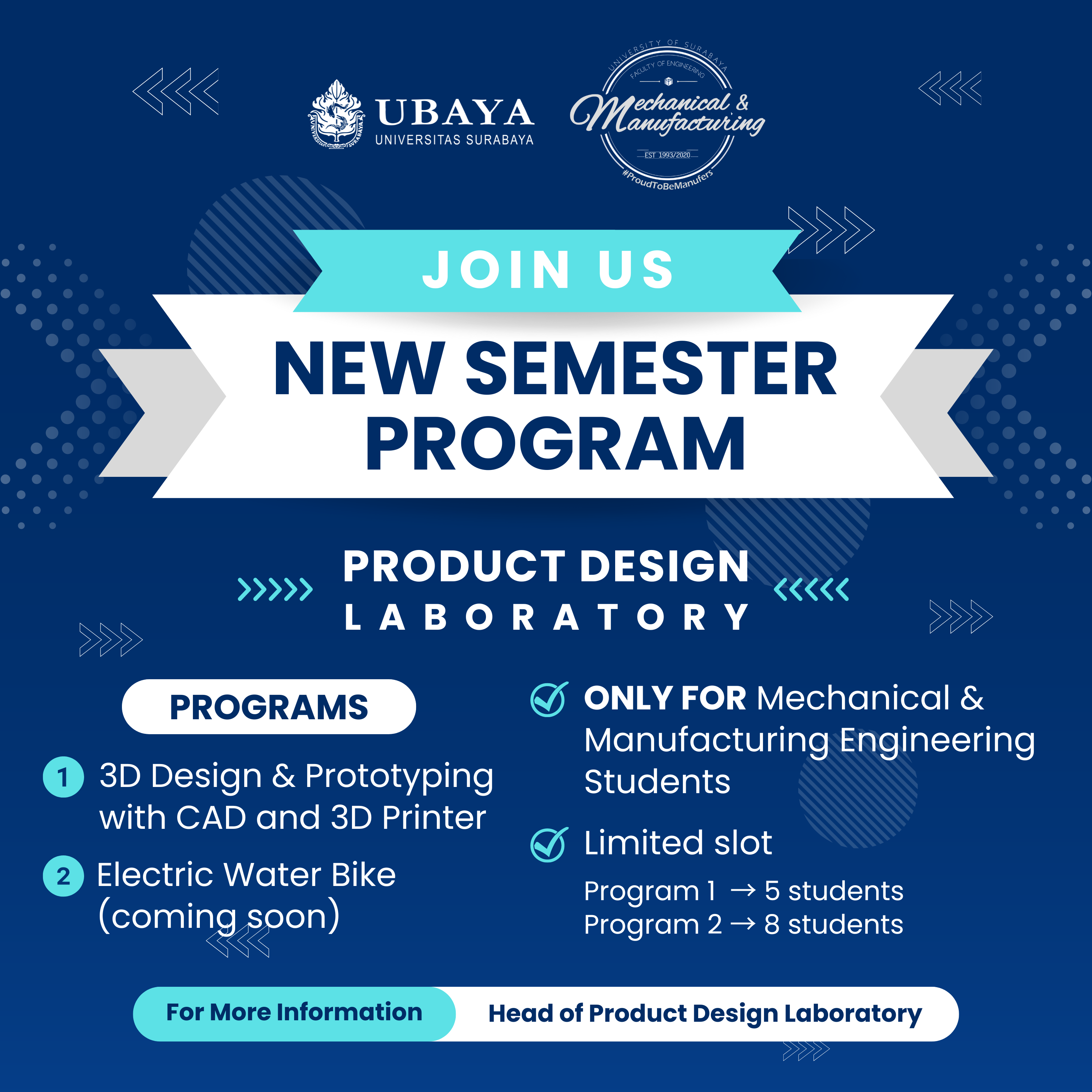 New Semester Program Laboratorium Desain Produk - Teknik Mesin dan ...